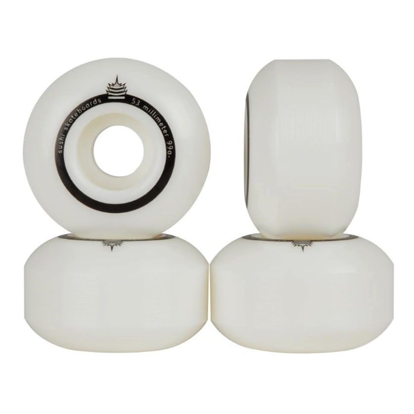 Sushi Wheels Pagoda Team V2 White Skateboard Wheels - 53mm 99a ...